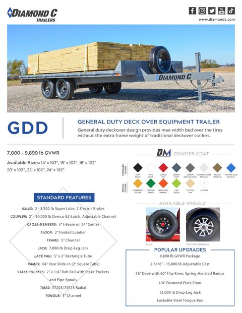 New 2025 Diamond C Trailers 24x102 GDD Equipment Trailer 7K | Trailers ...