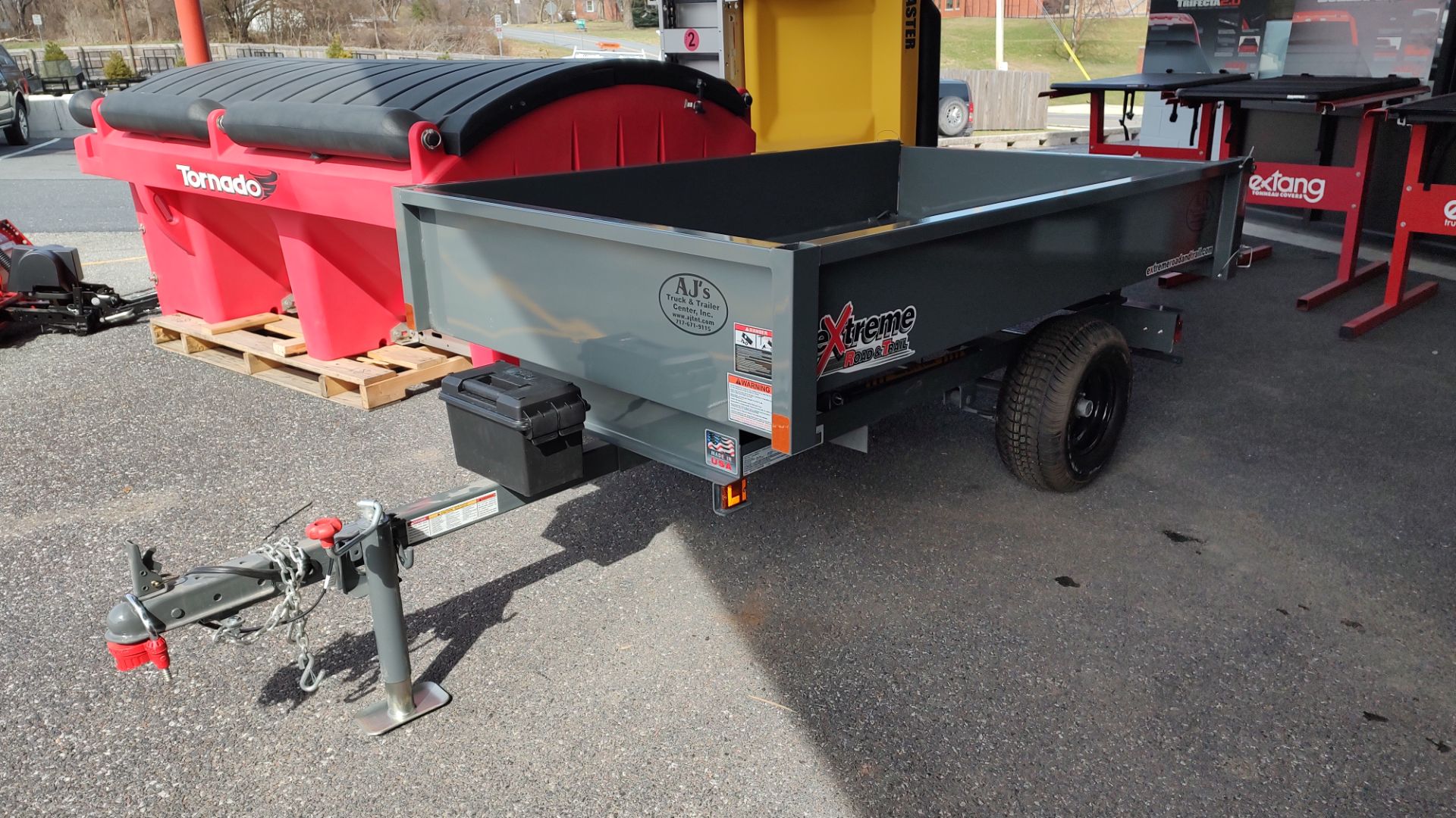 New 2024 Extreme 4.25X7 XRT ATV Dump Trailer 12HS | Trailers in Harrisburg PA | EXT001509 Gray
