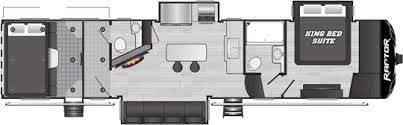 New 2022 Keystone RV Raptor 352 - Toy Hauler | RVs in Bismarck ND | Black
