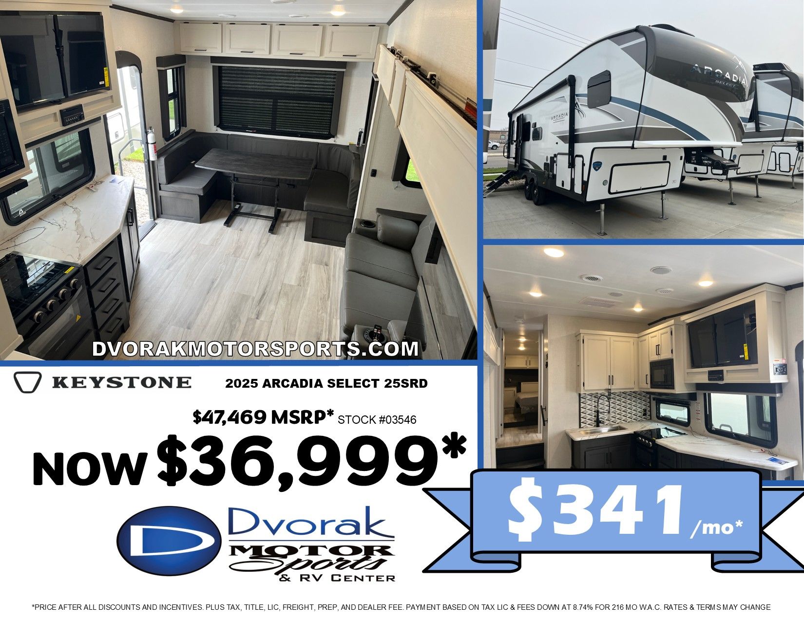 New 2025 Keystone RV Arcadia Select 25SRD | RVs in Bismarck ND | 03546 ...