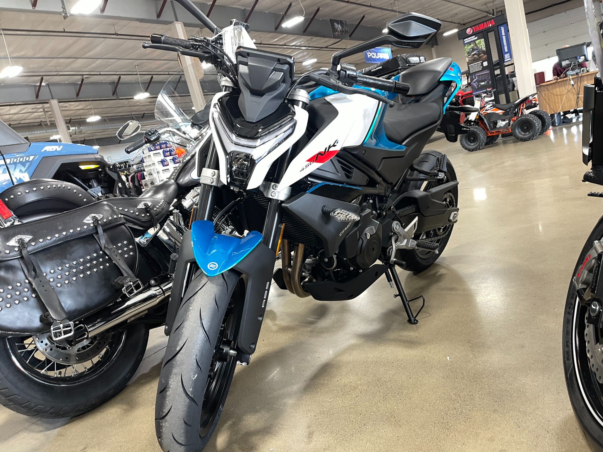 New 2024 CFMOTO 450NK, Yakima WA | Specs, Price, Photos | Zephyr Blue CF24005