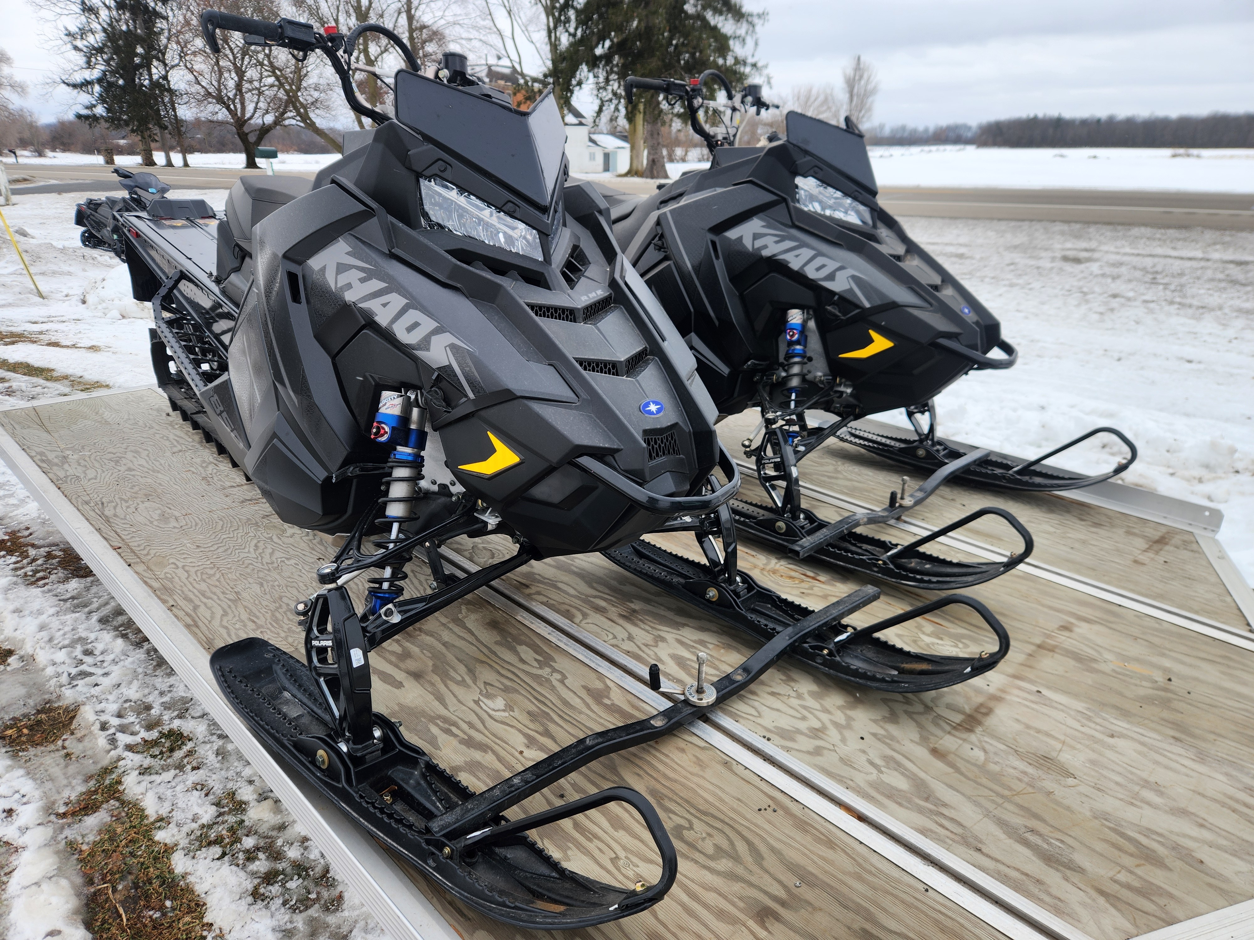 New 2022 Polaris 850 RMK KHAOS Axys 163 3 in. Factory Choice Stealth ...