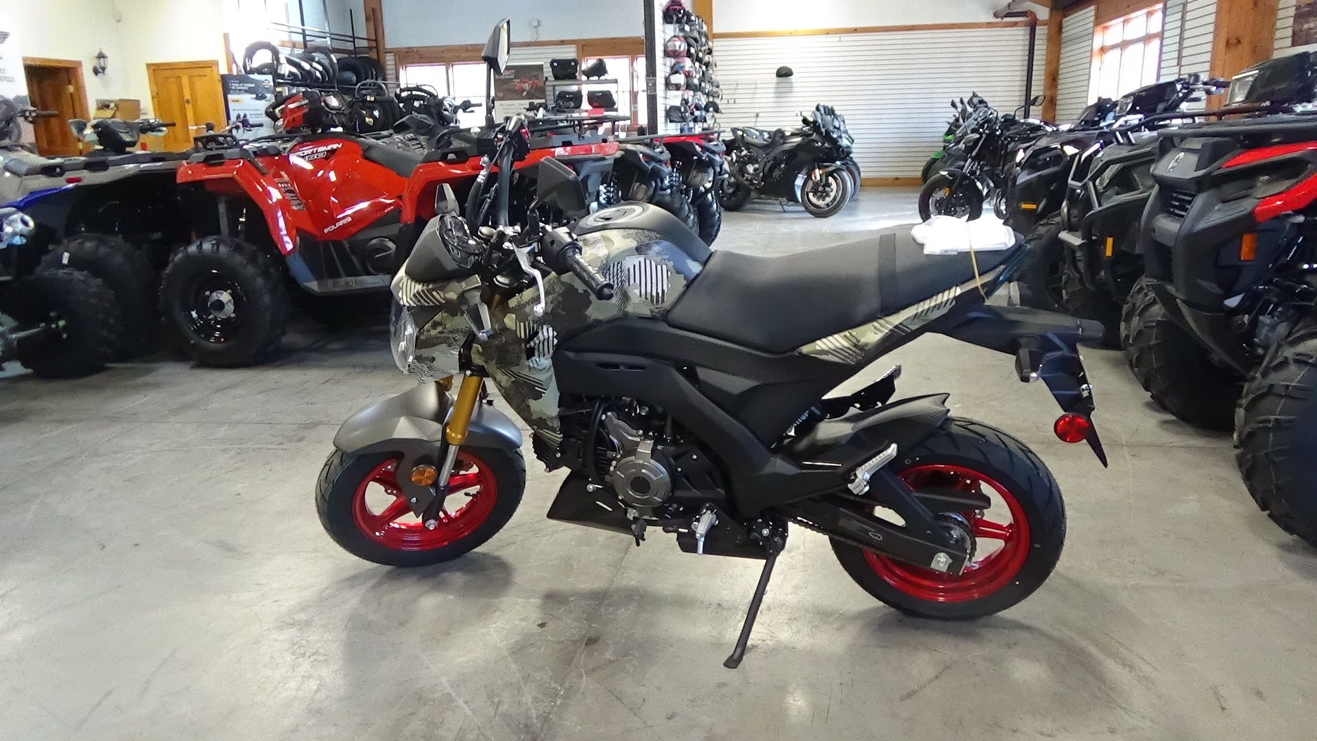 New 2025 Kawasaki Z125 Pro Cypher Camo Beige | Motorcycles in New ...