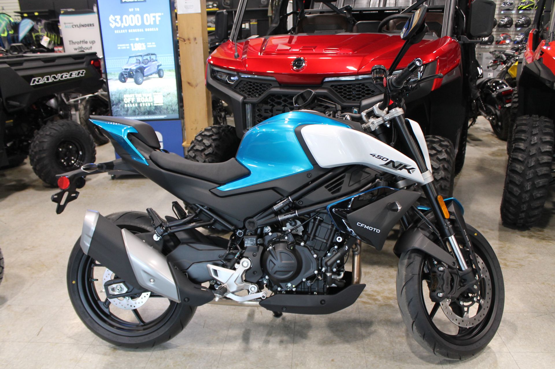 New 2025 CFMOTO 450NK Motorcycles in Adams, MA | Stock Number: 001479