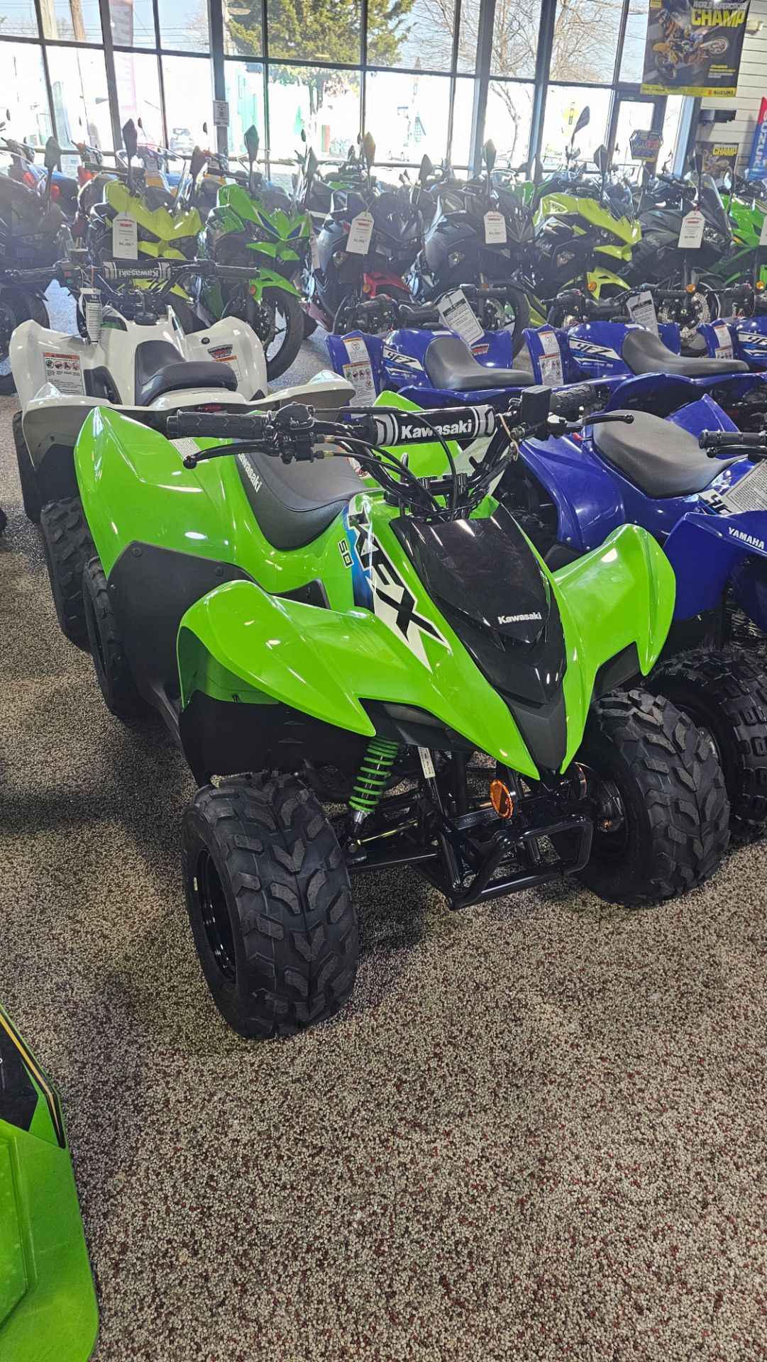 New 2026 Kawasaki KFX®50 | ATVs in Bear DE | L00832 Lime Green