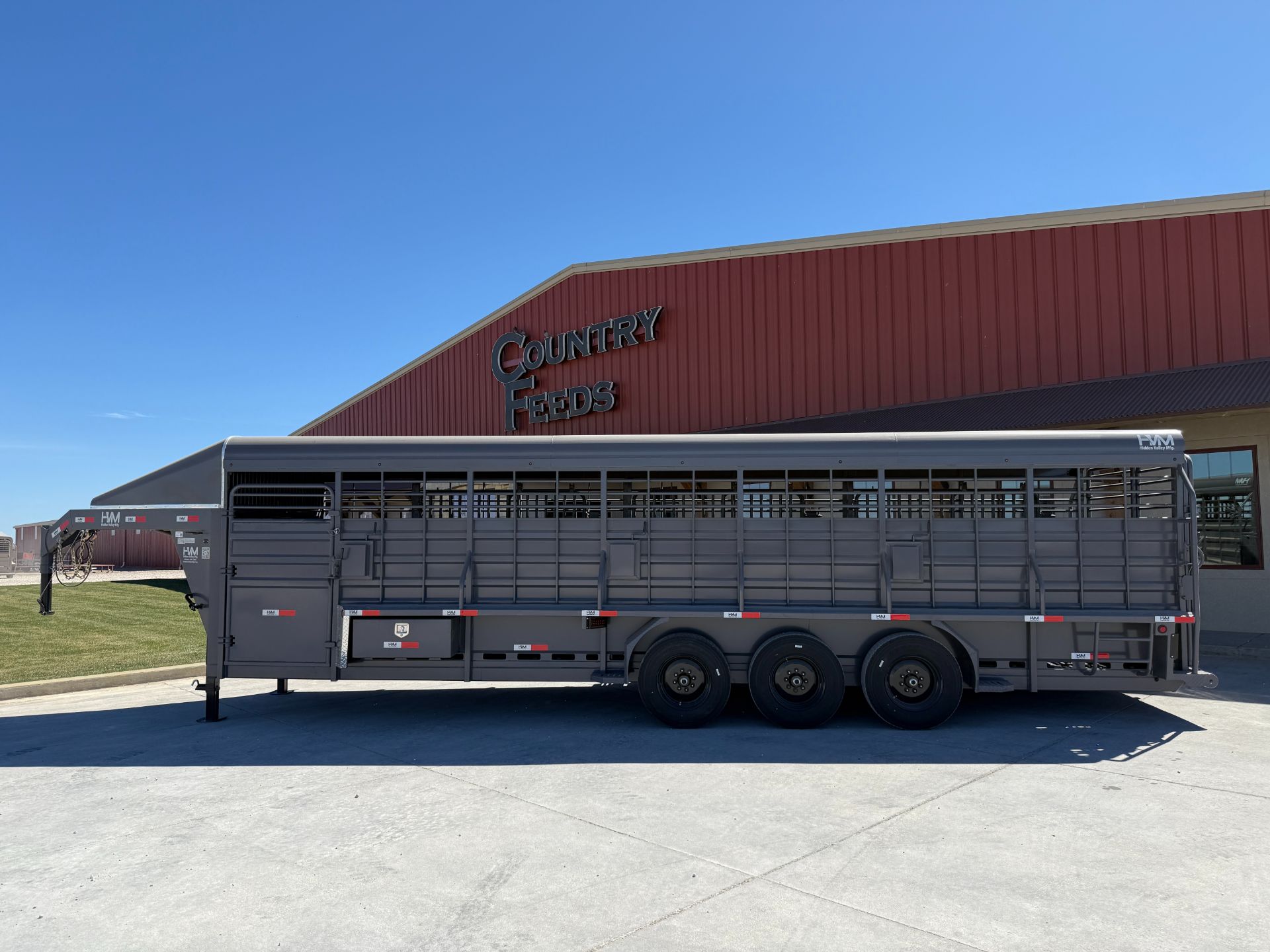 New 2026 Hidden Valley Manufacturing 78 X 28 Stock Trailer Triple Axle ...