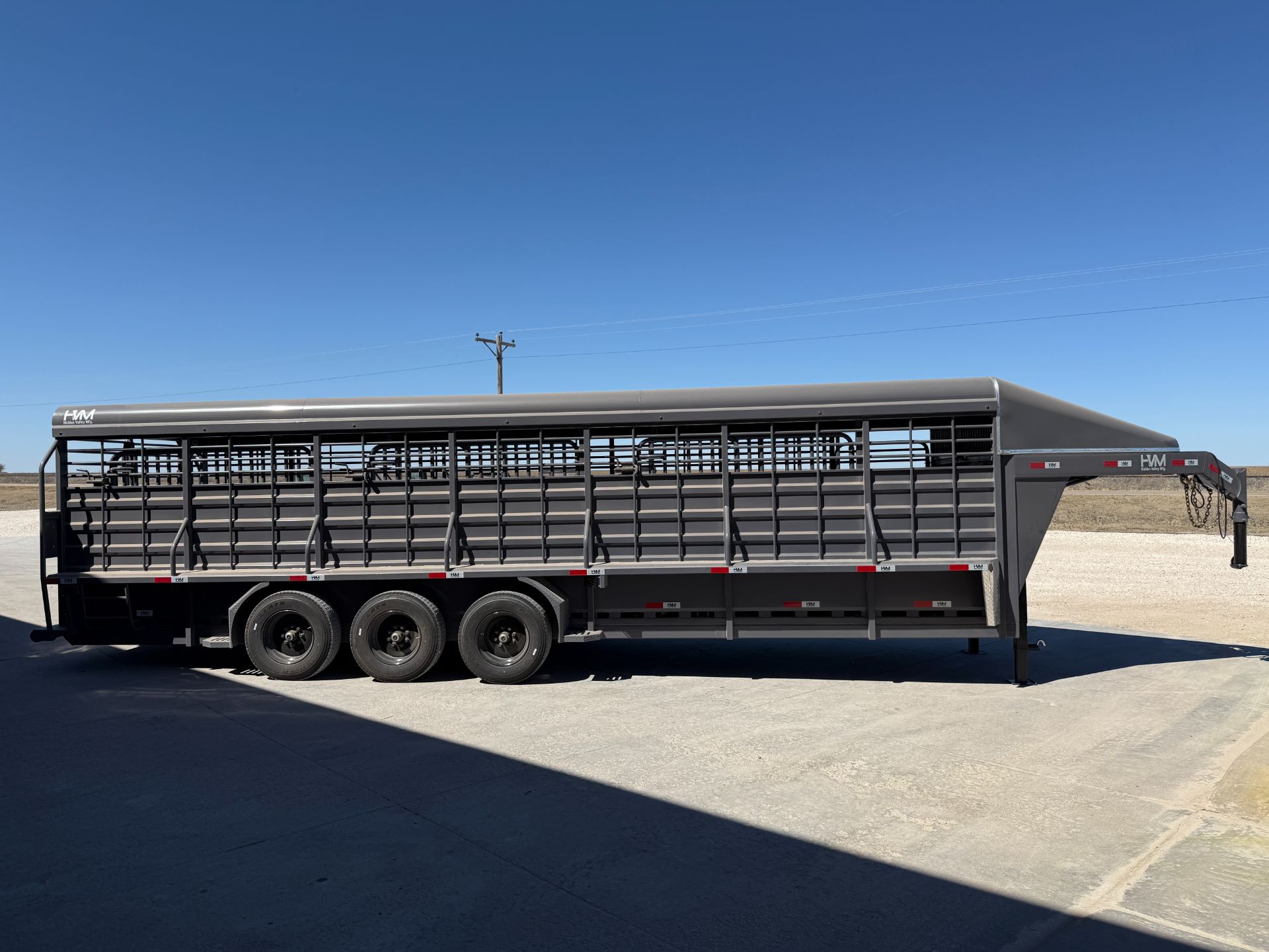 New 2026 Hidden Valley Manufacturing 78 X 28 Stock Trailer Triple Axle ...