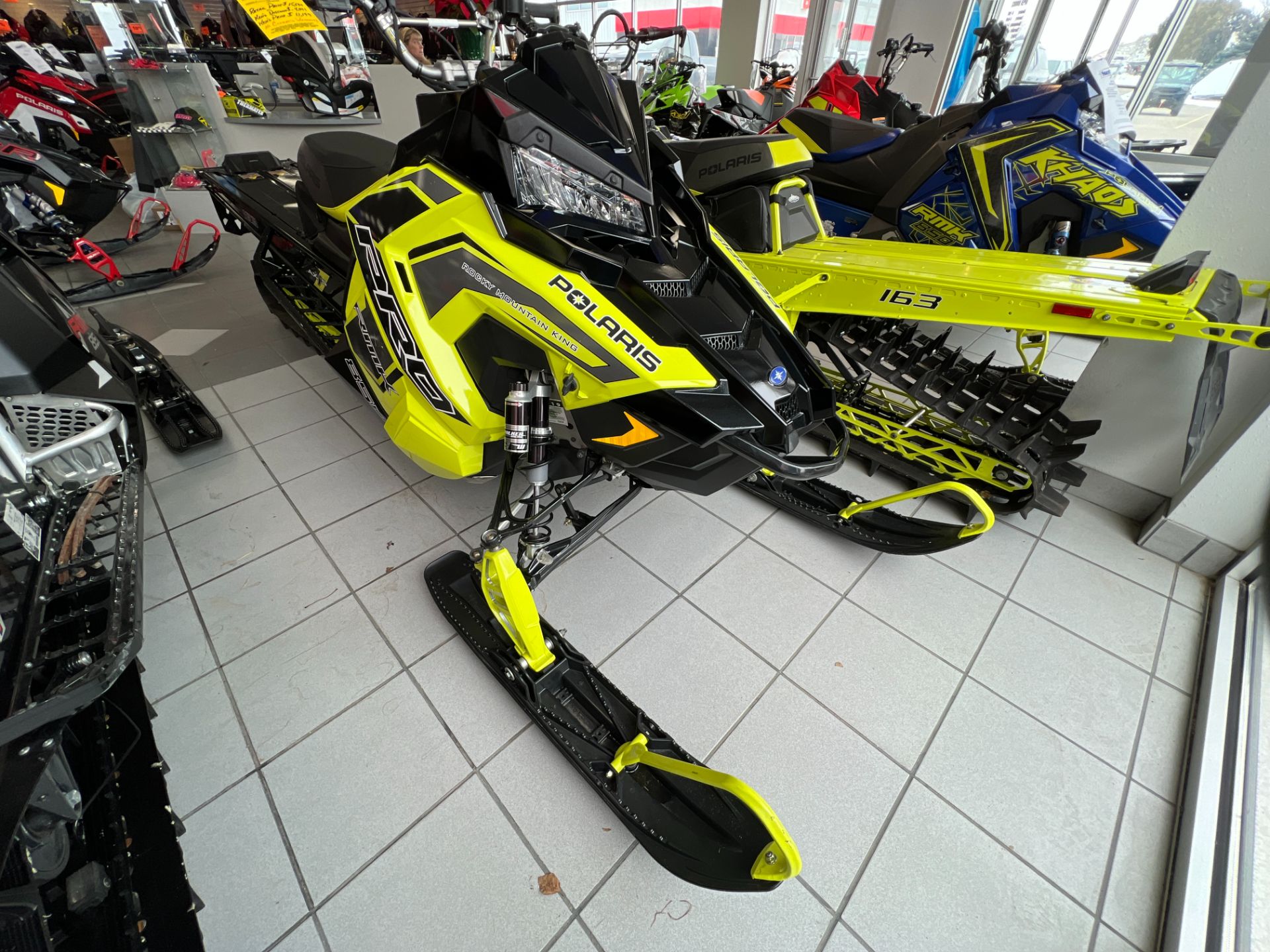 Used 2019 Polaris 850 PRO-RMK 163 SnowCheck Select | Snowmobiles in Kaukauna WI | 337179 Lime ...