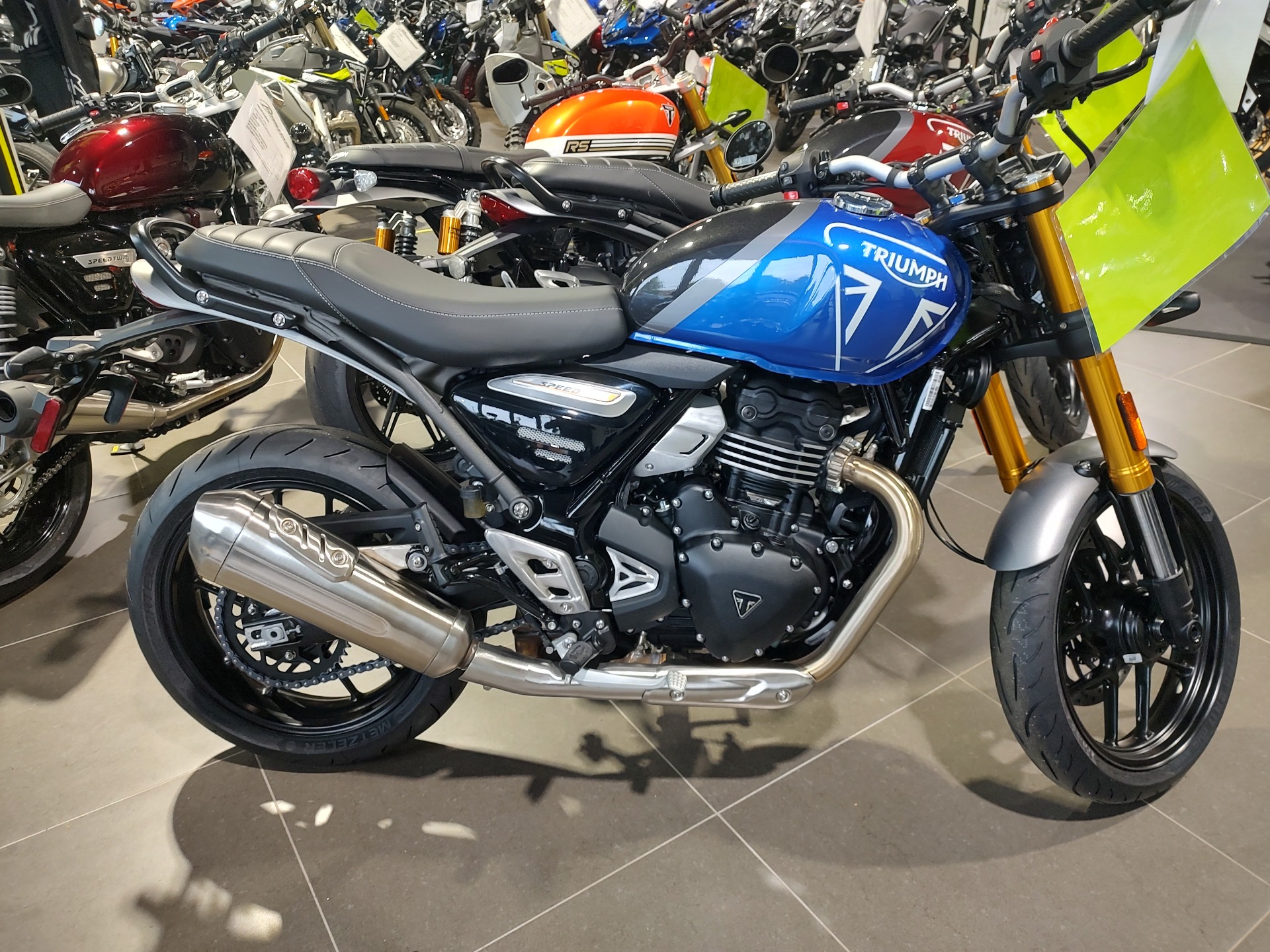 New 2025 Triumph Speed 400 Caspian Blue / Storm Grey Motorcycles For ...