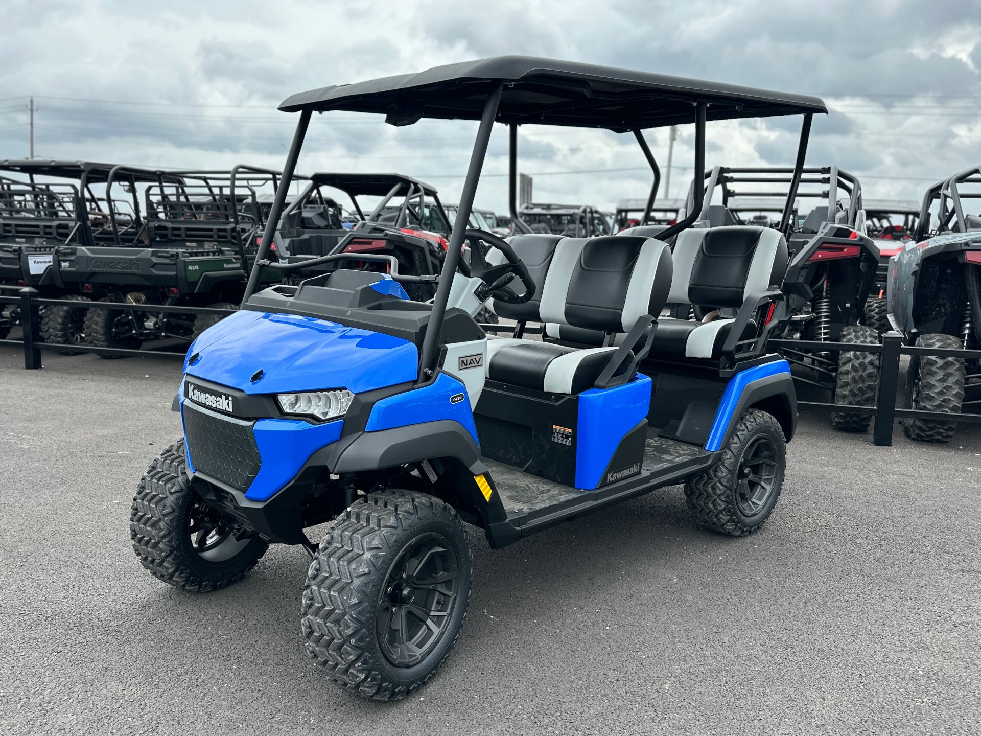 New 2025 Kawasaki NAV 4e Vibrant Blue K-0320 | Golf Carts in Farmington MO