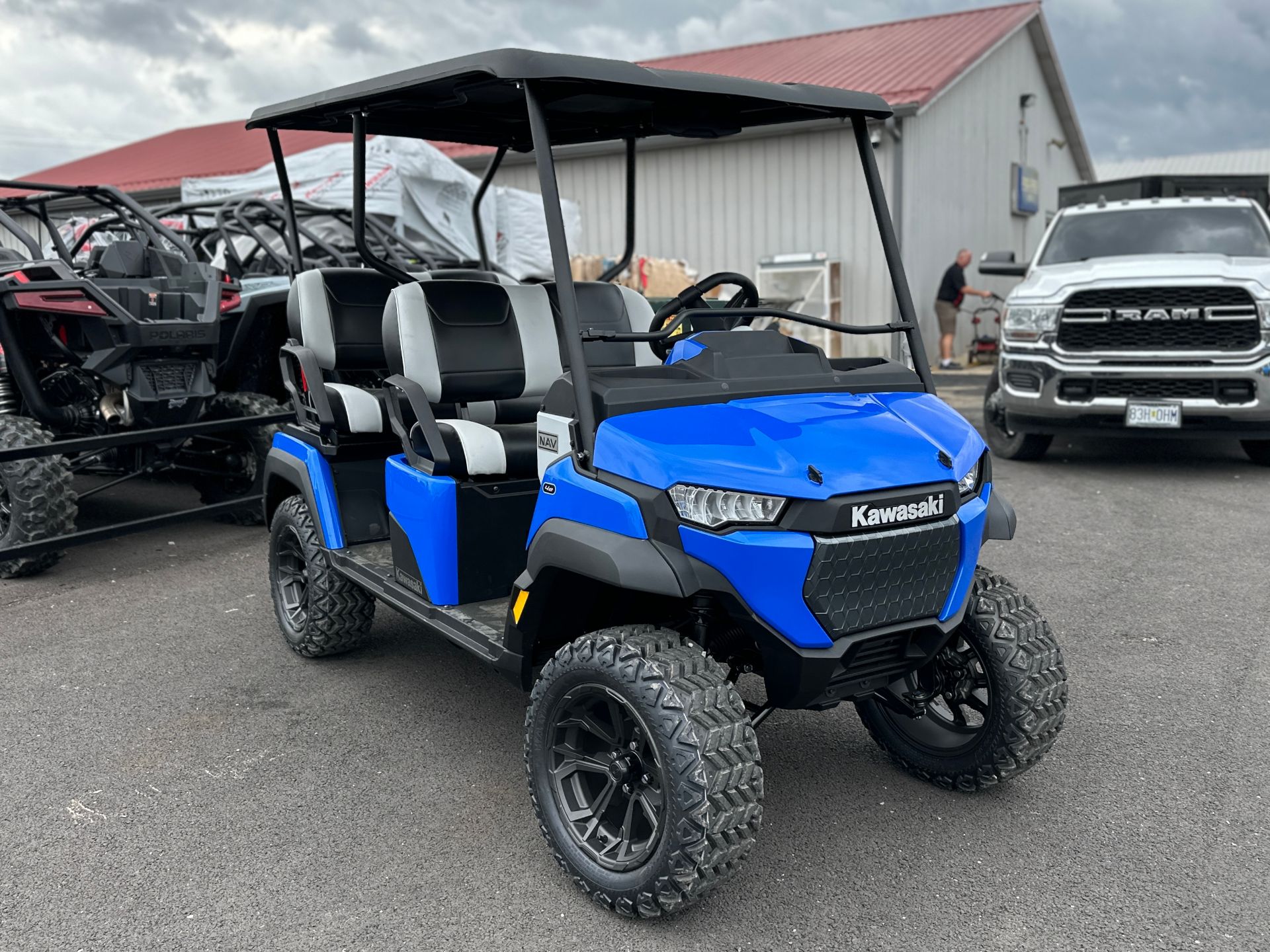 New 2025 Kawasaki NAV 4e Vibrant Blue K-0022 | Golf Carts in Farmington MO