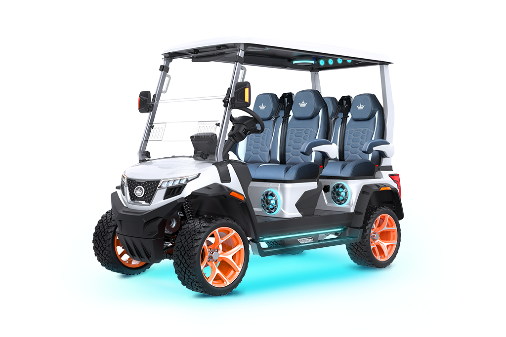 New 2025 Evolution Electric Vehicles D-Max XT4 Flamenco Red Golf Carts For Sale in Savannah ...
