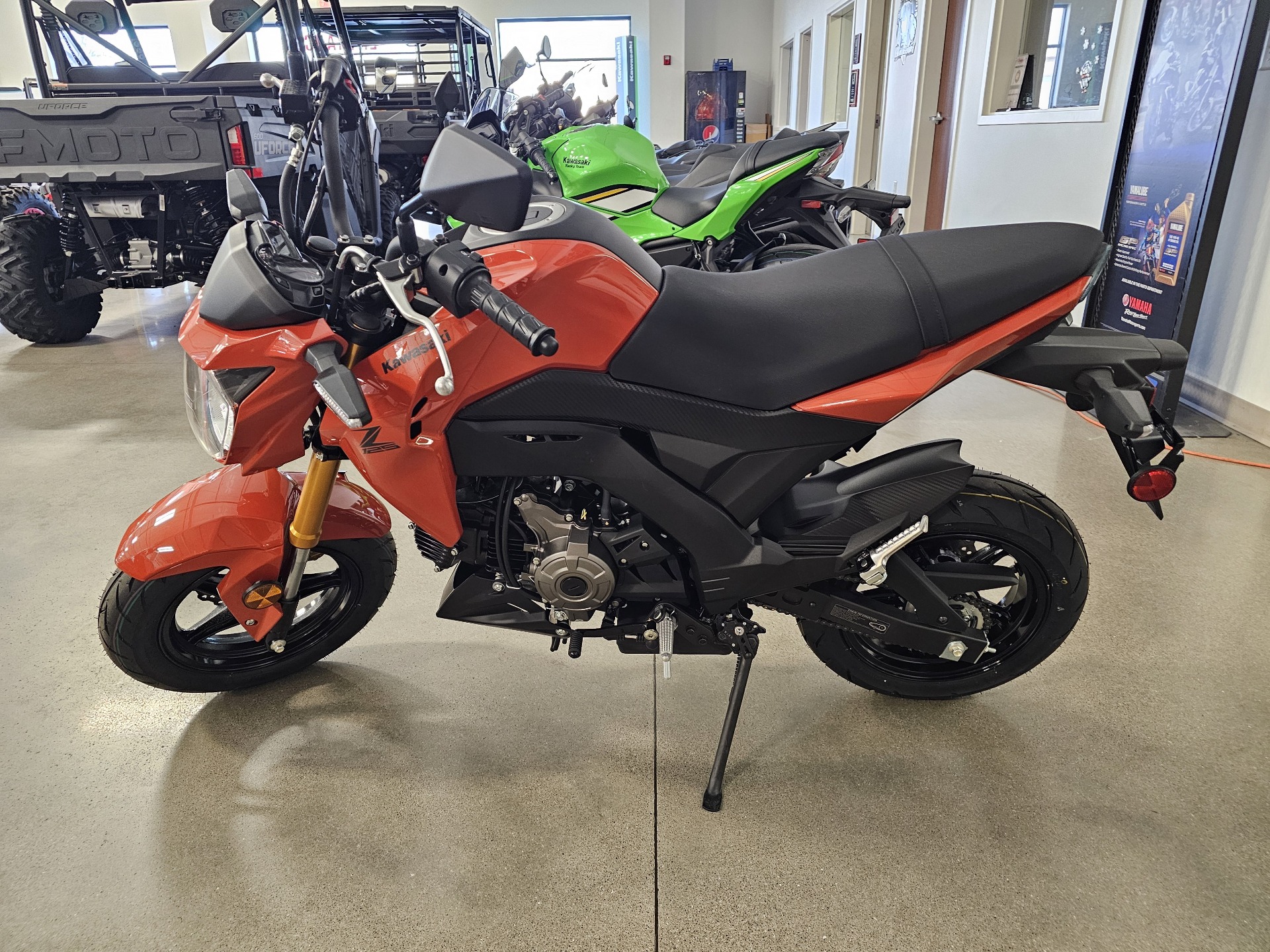 New 2025 Kawasaki Z125 Pro, Bettendorf IA | Specs, Price, Photos | Pearl Lava Orange 3890