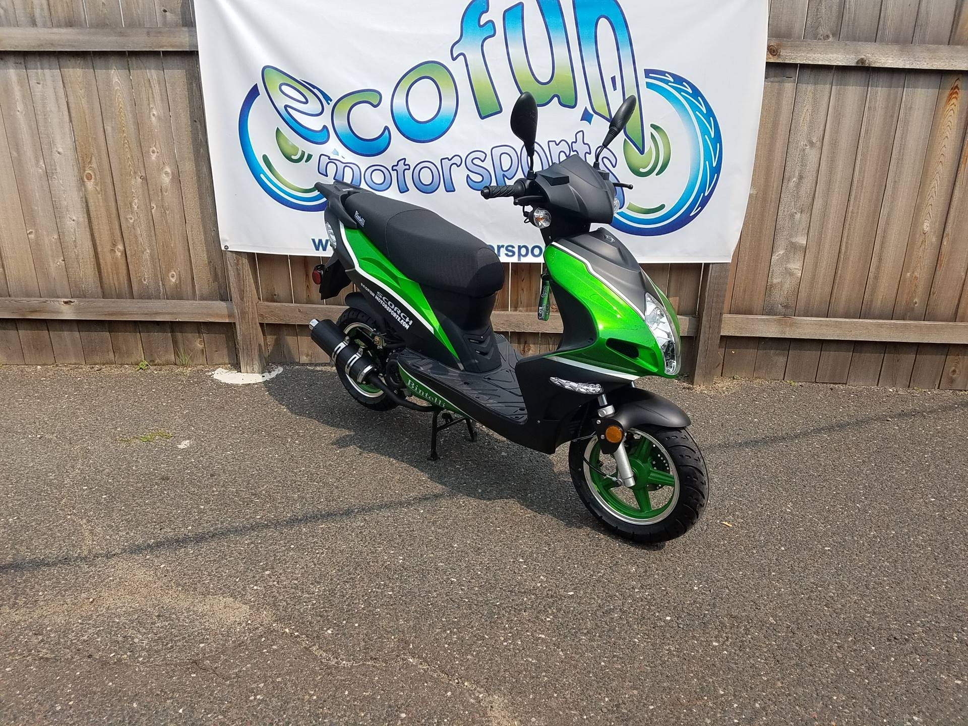 New 2022 Bintelli Scorch 49cc Scooter | Scooters in Forest Lake MN | Green