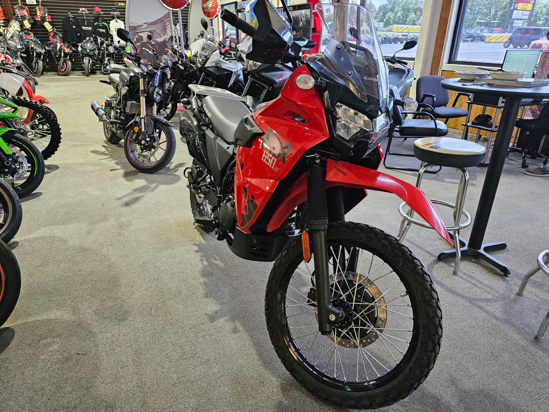 Used 2024 Kawasaki KLR 650 S ABS Firecracker Red / Metallic Carbon Gray ...