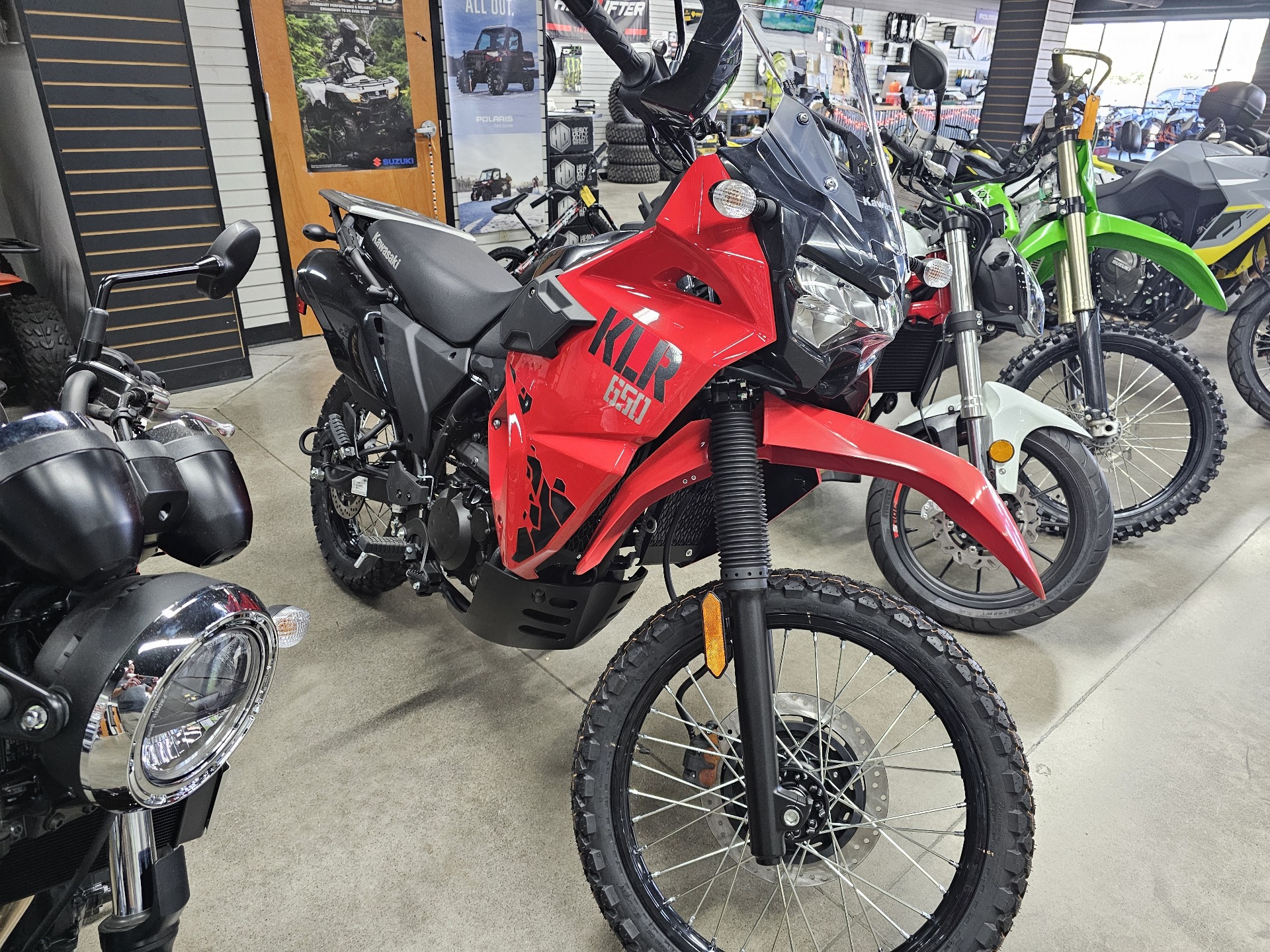 New 2024 Kawasaki KLR 650 Firecracker Red / Metallic Carbon Gray ...