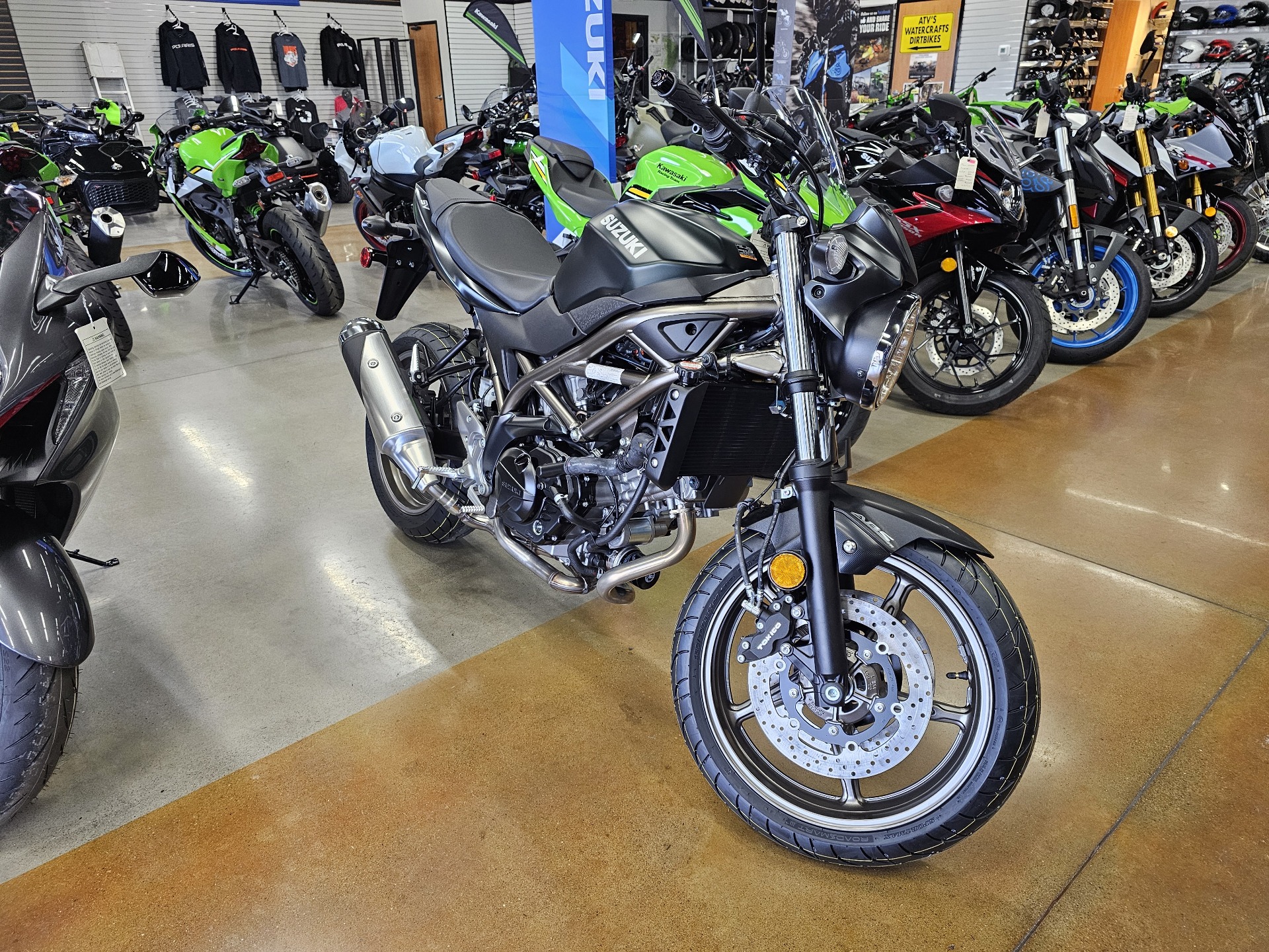 New 2025 Suzuki SV650 ABS Pearl Matte Shadow Green / Metallic Matte Black No.2 | Motorcycles in ...