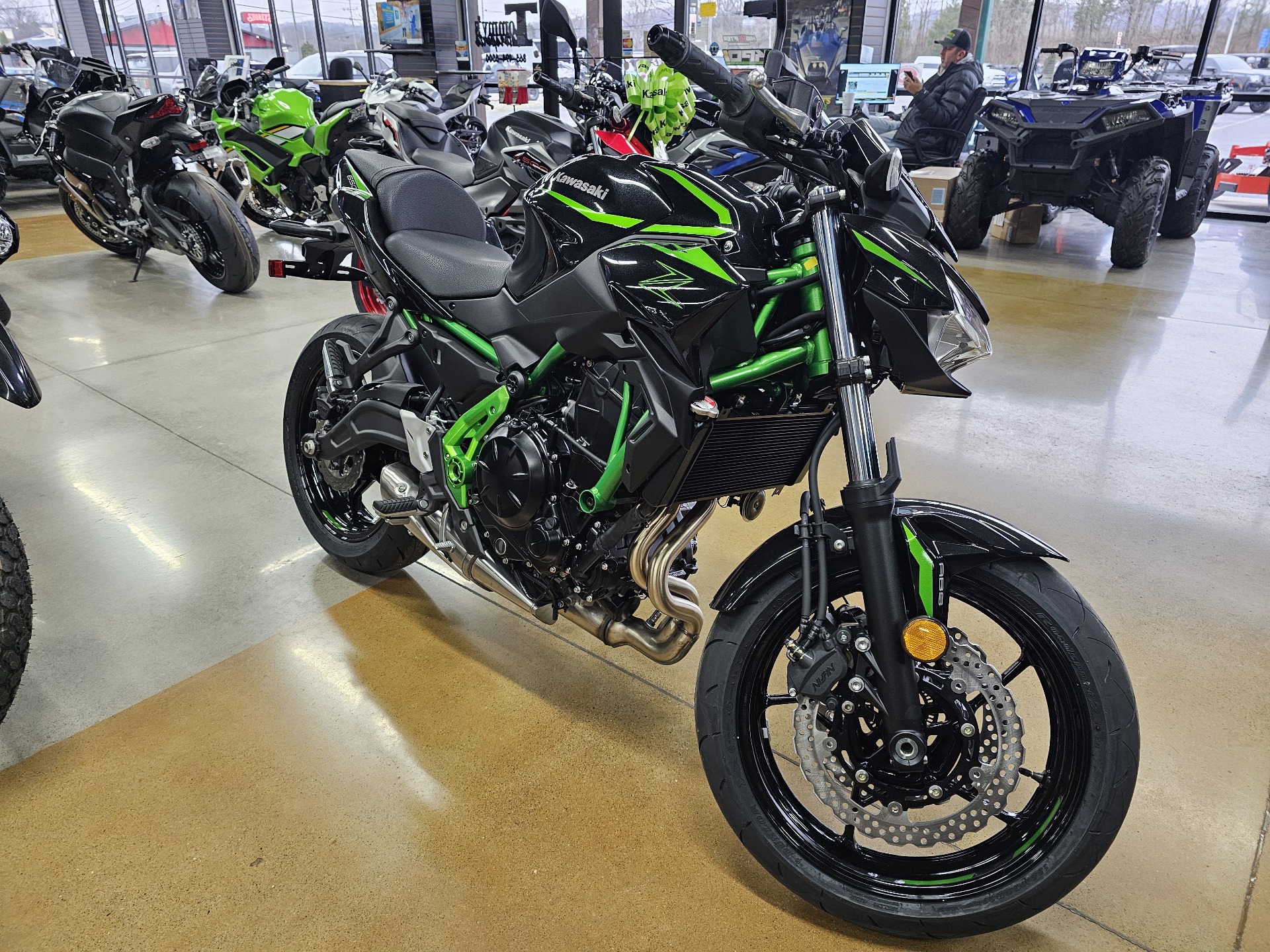 New 2025 Kawasaki Z650 ABS Metallic Spark Black / Green | Motorcycles ...