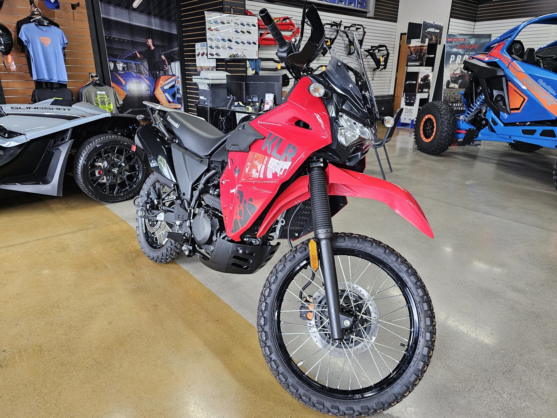 New 2024 Kawasaki KLR 650 Firecracker Red / Metallic Carbon Gray ...