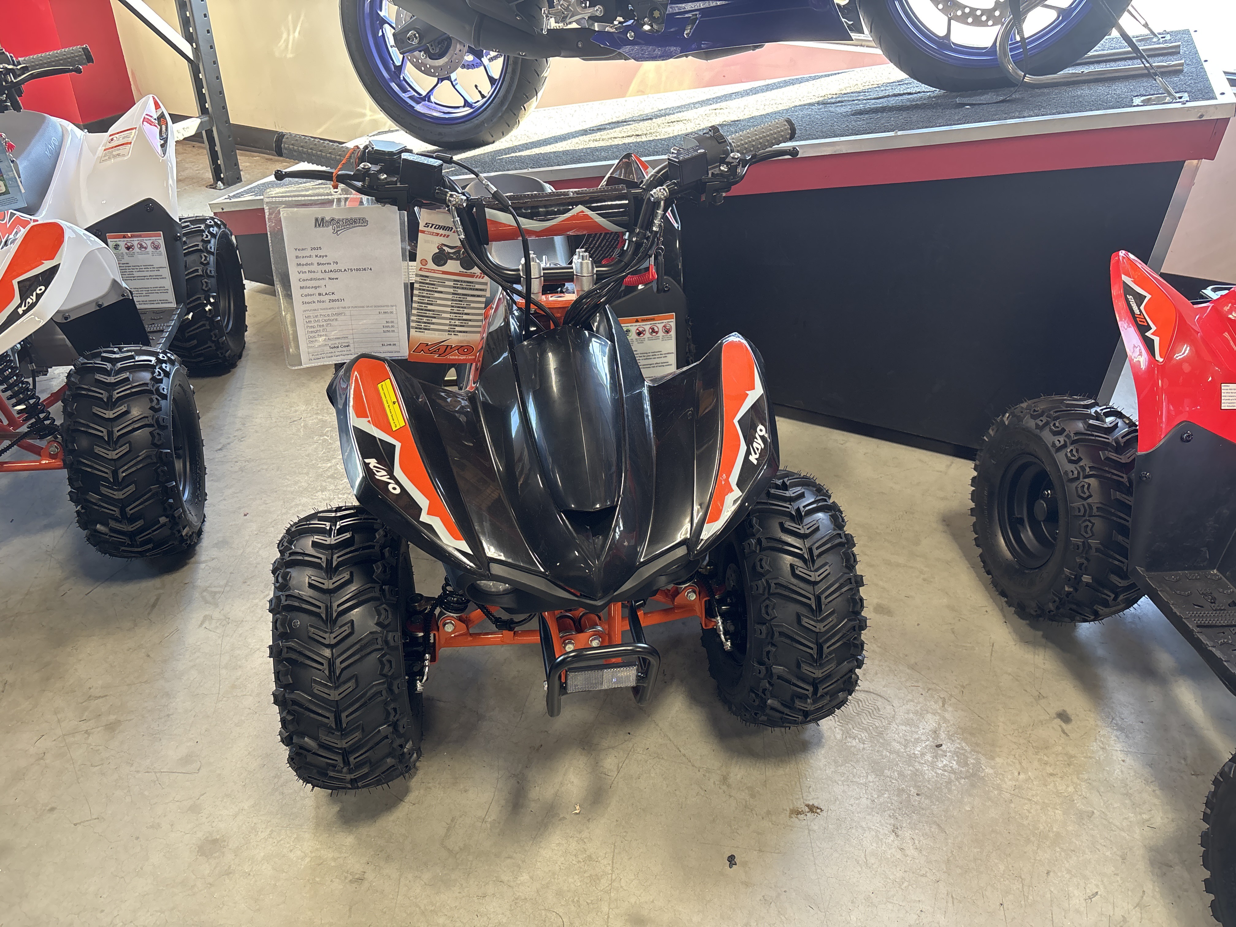 2025 Kayo Storm 70, Auburn MA | New ATVs for Sale: Specs, Price | Black ...