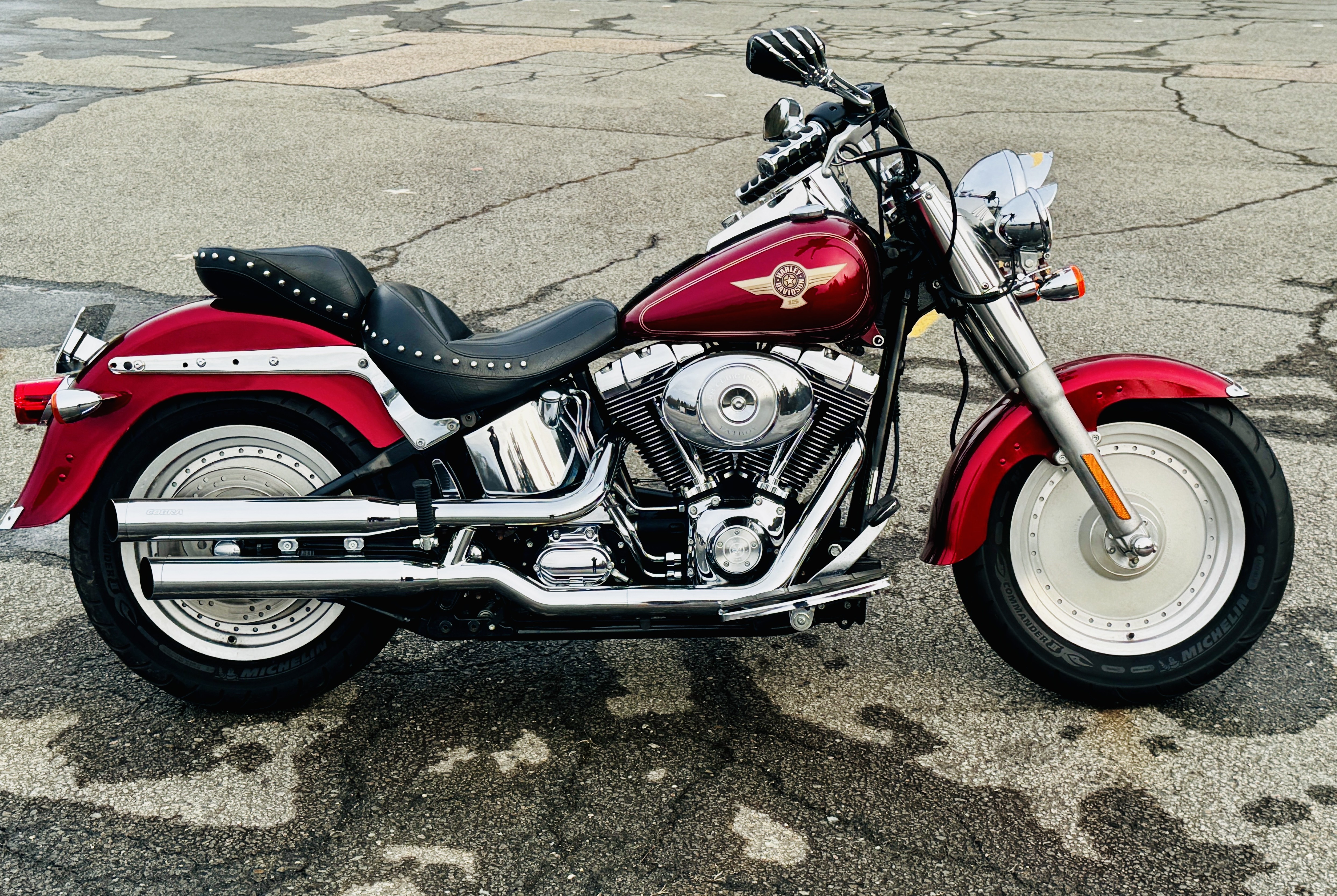 Used 2005 Harley-Davidson FLSTF/FLSTFI Fat Boy® Sierra Red Pearl ...