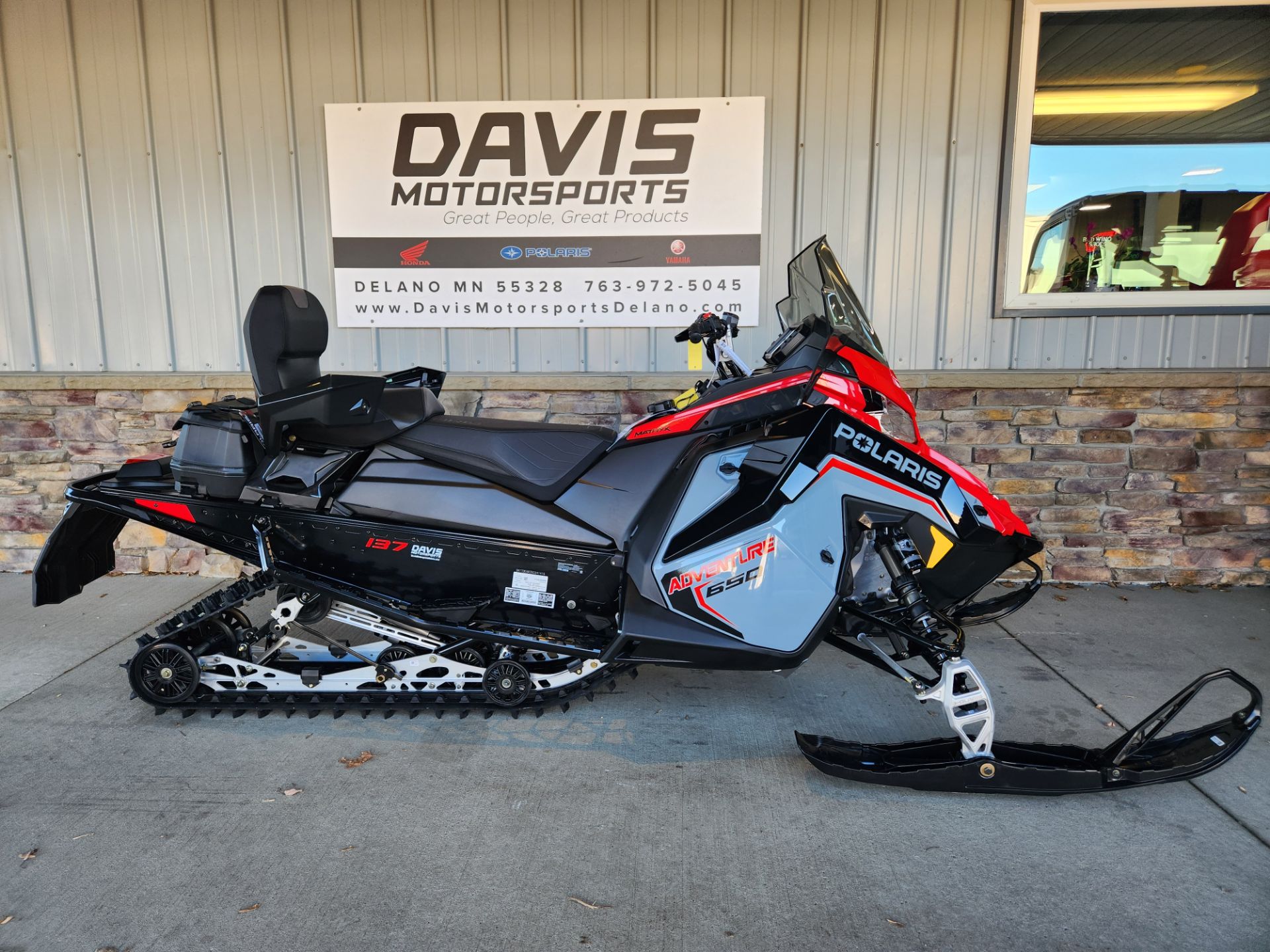 New 2025 Polaris 650 INDY Adventure 137 SC ES | Snowmobiles in Delano MN | PS25-124SC Storm Gray ...