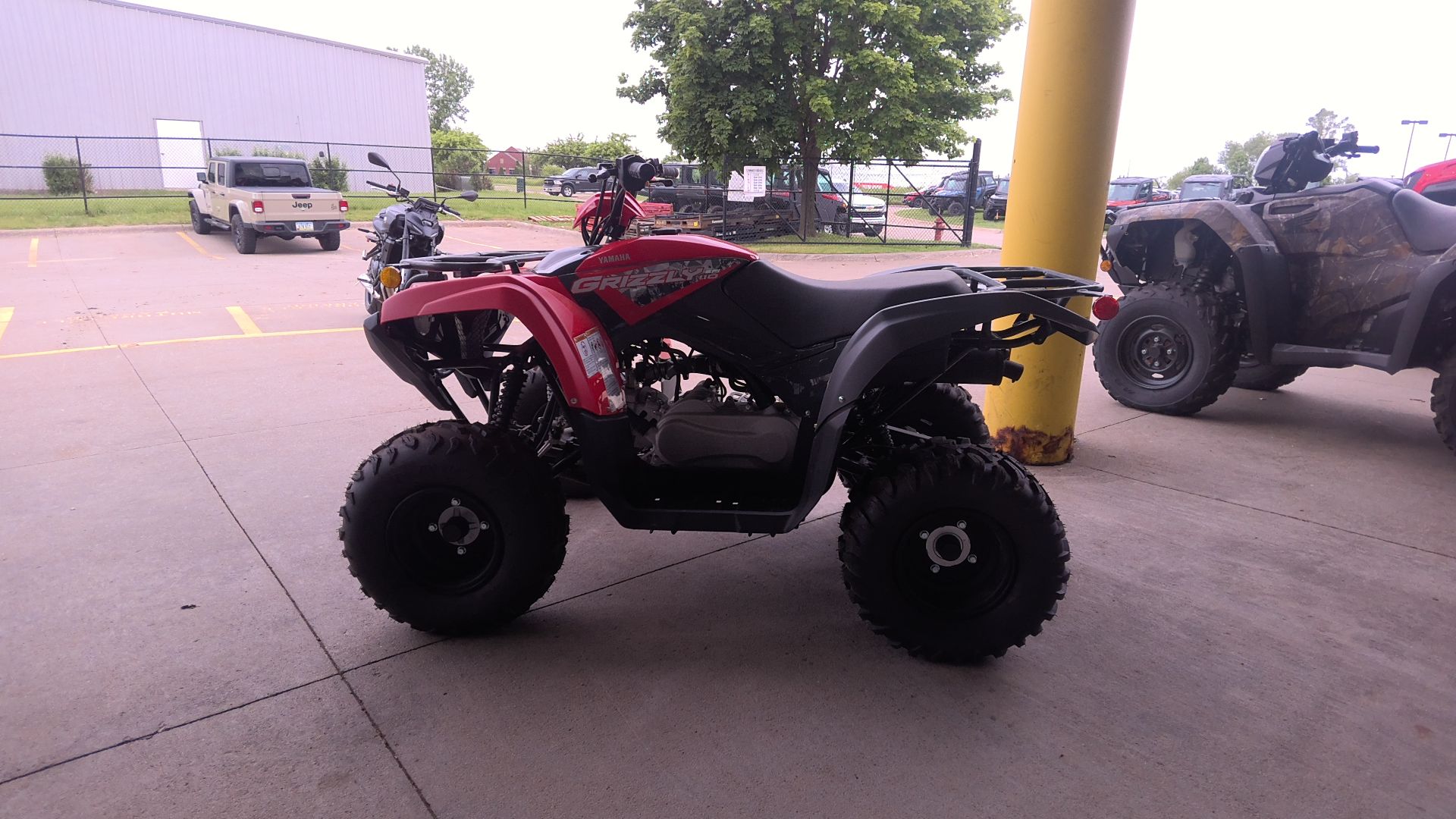 New 2025 Yamaha Grizzly 110 Grey Metallic / Red | ATVs in Iowa City IA ...
