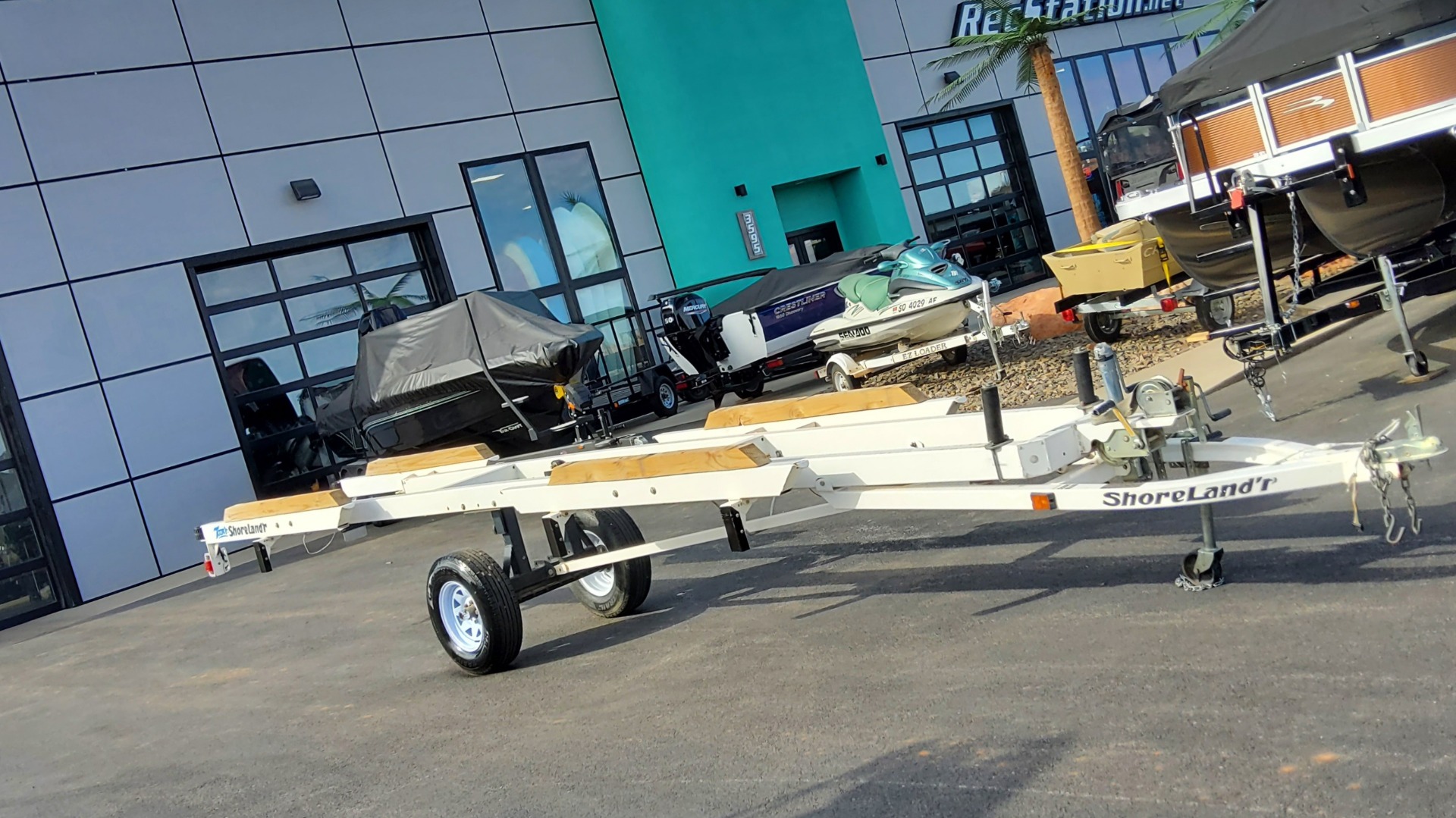 Used 1997 Shoreland'r 18'-20' Crank Up Pontoon Trailer Boat Trailers in ...