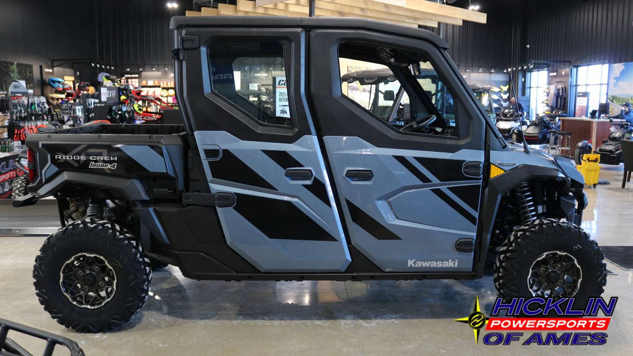 New 2025 Kawasaki RIDGE XR CREW Limited HVAC Metallic Bluish Gray ...