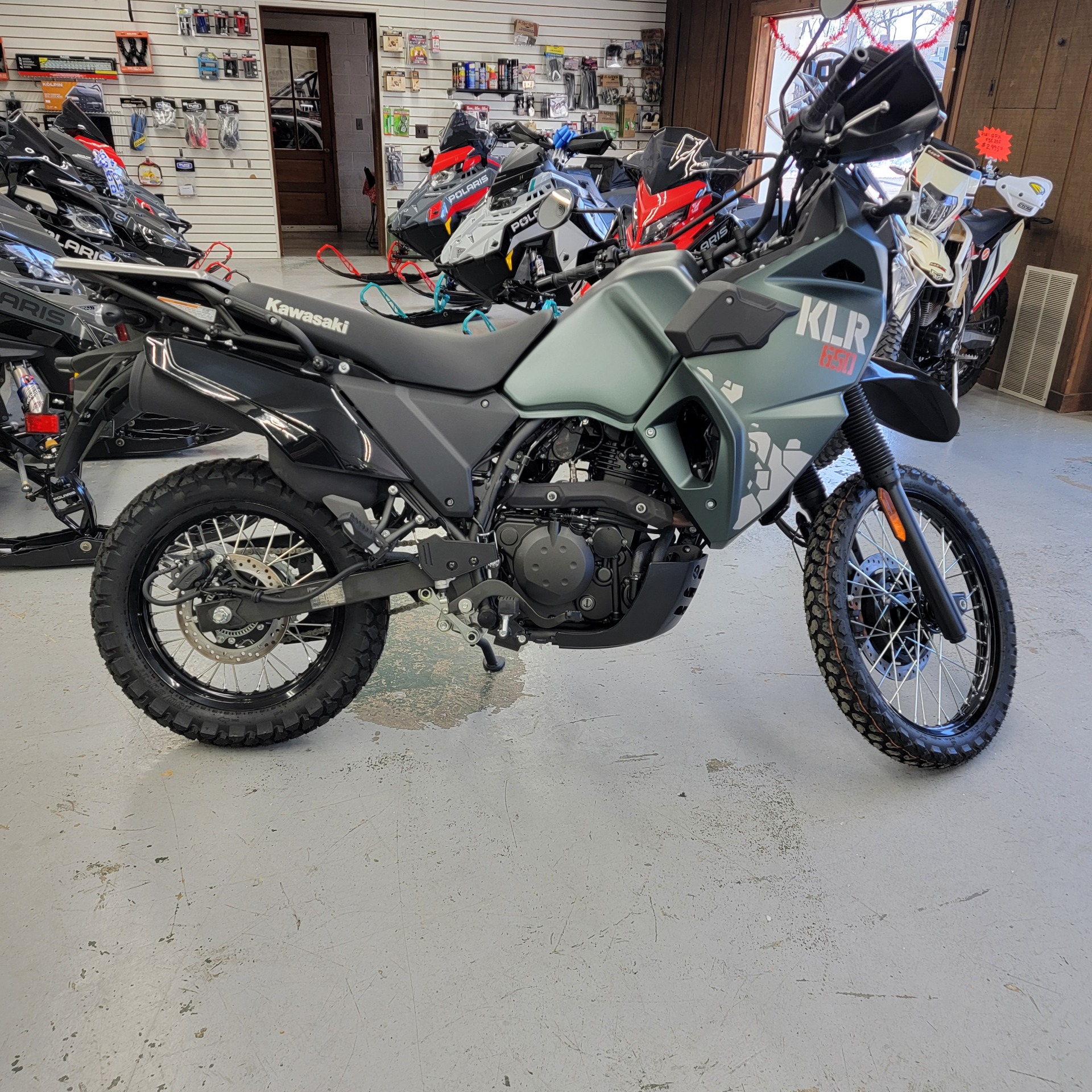 New 2025 Kawasaki KLR 650 ABS Metallic Matte Old School Green | Motorcycles in Annville PA ...
