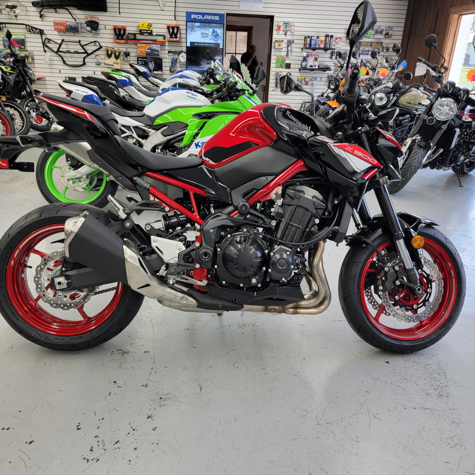 New 2024 Kawasaki Z900 ABS Candy Persimmon Red / Ebony | Motorcycles in Annville PA | KAWA72483