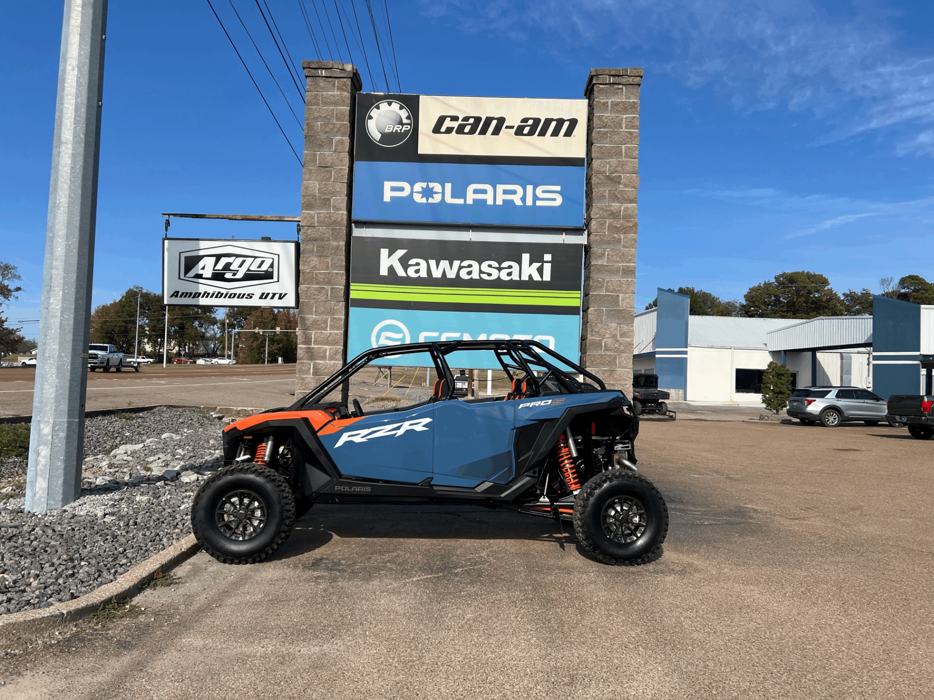 New 2025 Polaris RZR PRO S 4 Premium Orange Burst / Zenith Blue ...