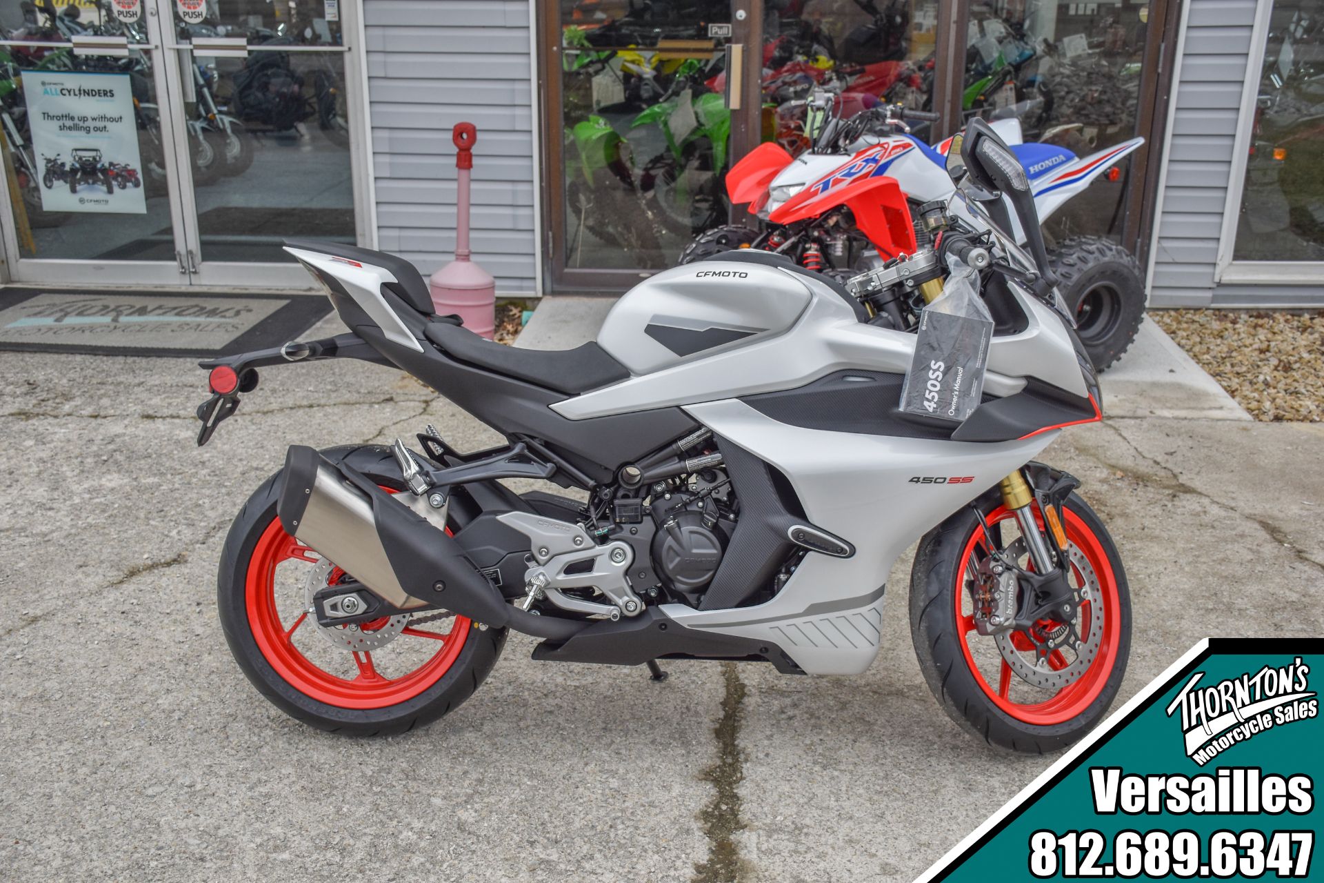 New 2025 CFMOTO 450SS, Versailles & Madison IN | Specs, Price, Photos | Nebula White V002677
