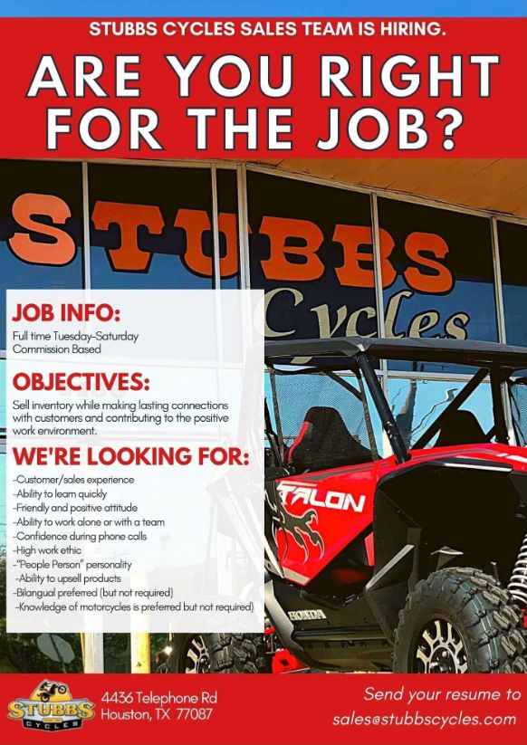 Honda and Suzuki Dealership in Houston, Tx | Stubbs Cycles