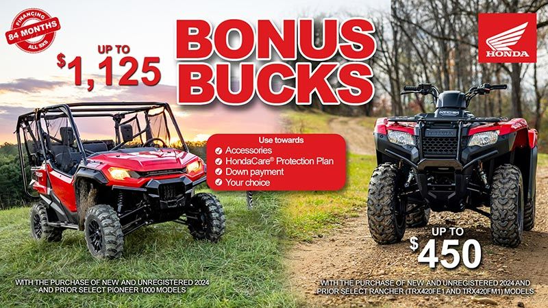 Honda Honda - Bonus Bucks Promotion Details | Available at Great ...