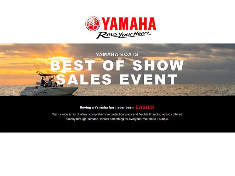 Yamaha - Best of Show Sales Event - Boats | Promotion at J & J Sales ...