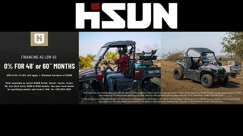 Hisun - Financing As Low As 0 % for 48 or 60 Months | Promotion at ...