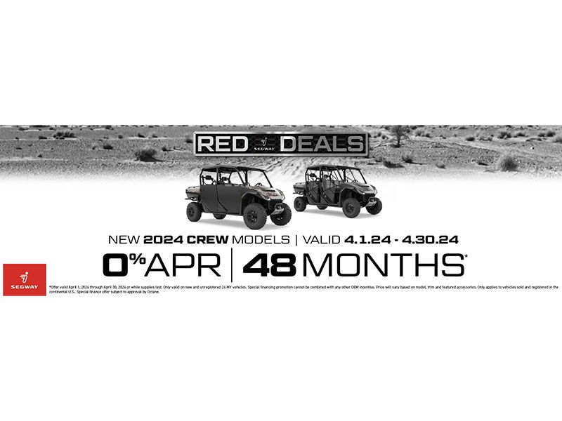 Segway Powersports - Red Deals - New 2024 Crew Models - 0% APR 48 ...