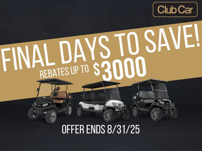 Club Car - Final Days to Save Rebates Up to $3,000 | Promotion at Golf ...