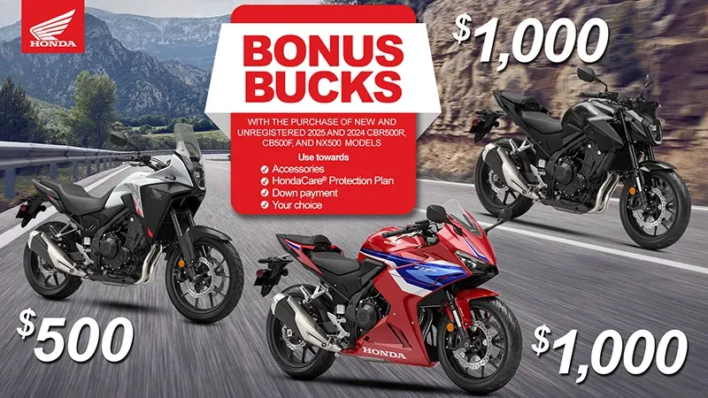 Honda - Up To $1000 Bonus Bucks | Promotion at Interstate 69 ...