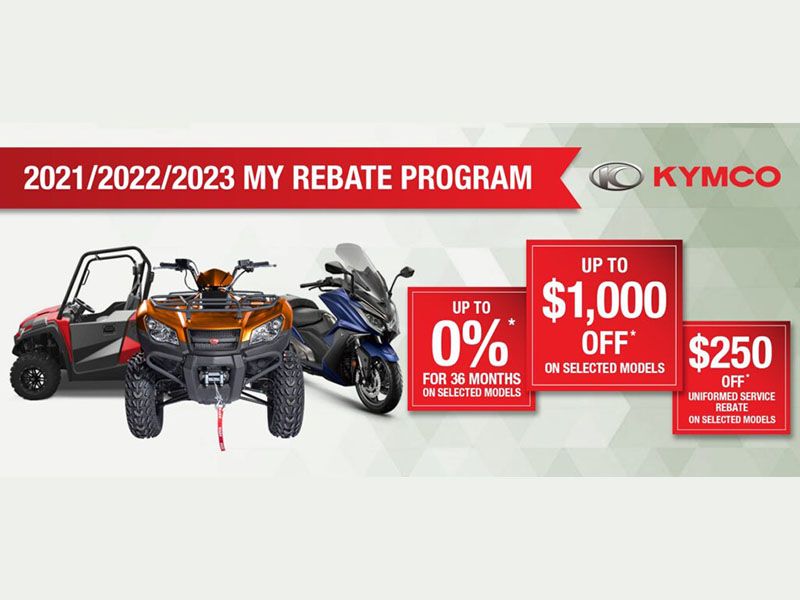 Kymco - My Rebate Program | Promotion at TJ's Cycle Sales & Service ...