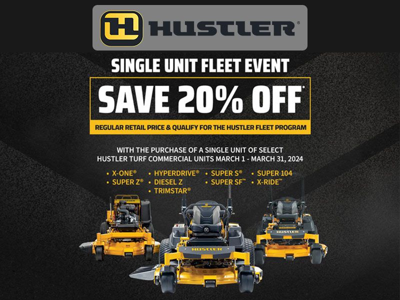 Hustler Turf Equipment - How to save 20% | Promotion at Dan's Cycle ...