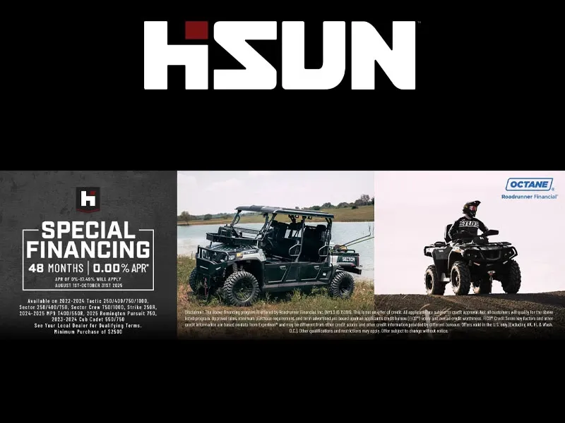 Hisun - Special Financing 48 Months 0.00% APR* | Promotion at Azzy ...