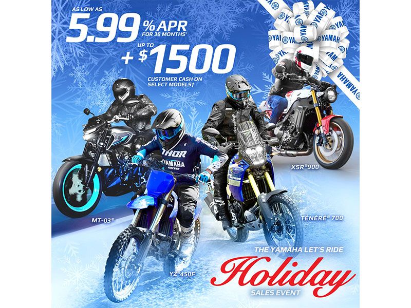 Yamaha Motor Corp., USA The Yamaha Let's Ride Holiday Sales Event ...
