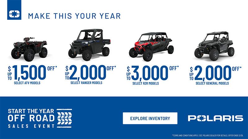 Polaris - Start The Year Off Road Sales Event | Promotion at Maddie's ...