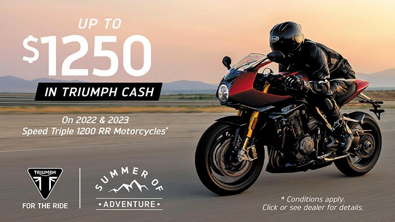 Triumph Triumph - Summer Of Adventure Sales Event Promotion Details ...