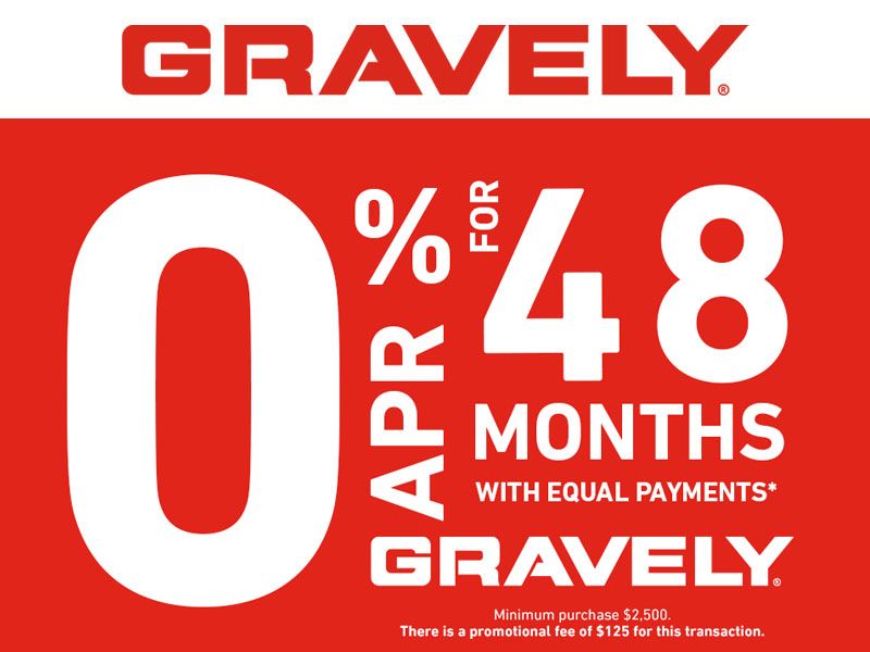 Gravely USA - 0% APR for 48 Months Special Financing Promotion ...