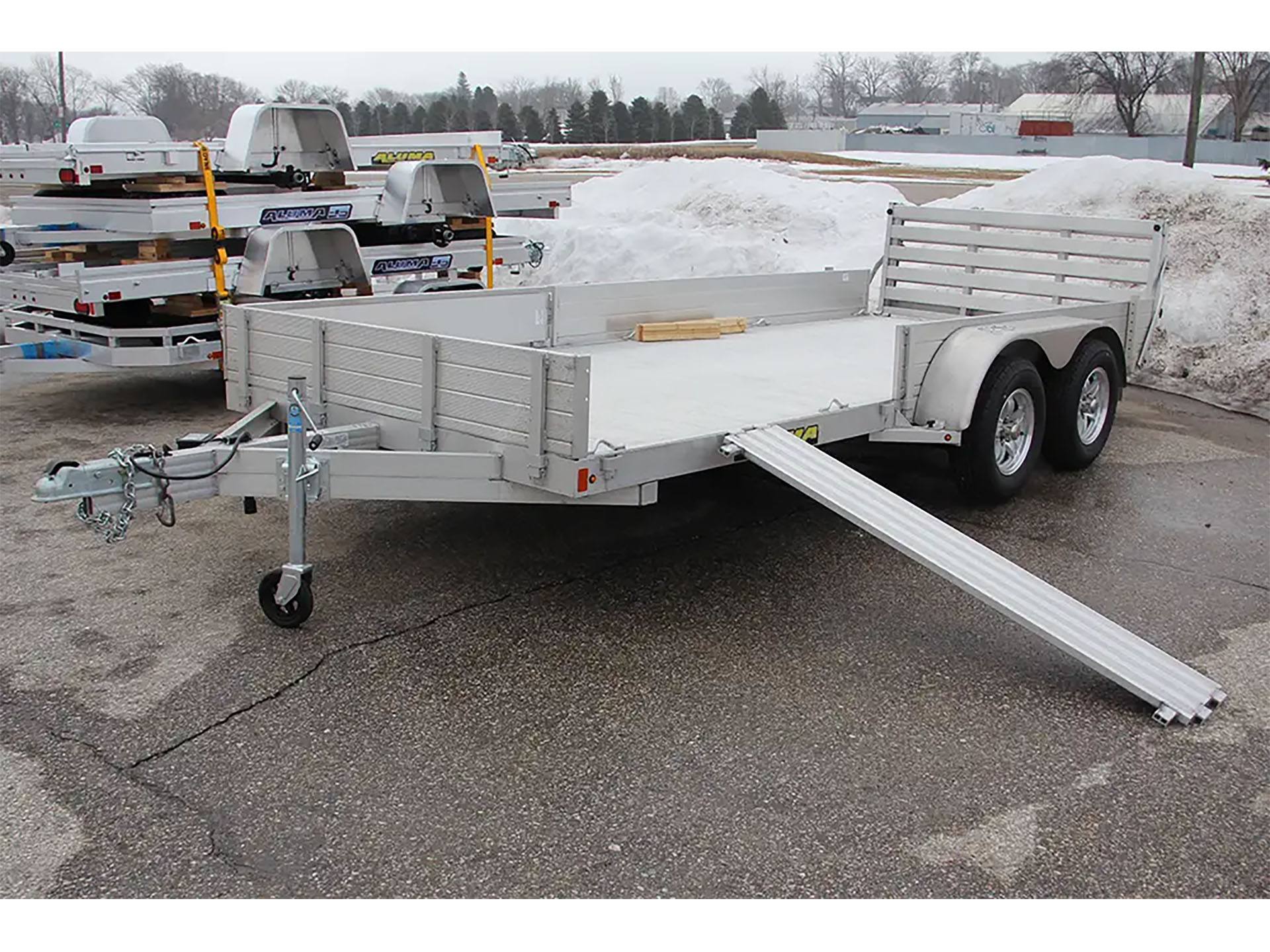 2024 ALUMA 81 Series Tandem Axle Utility Trailers Bi-fold Tailgate Side ...
