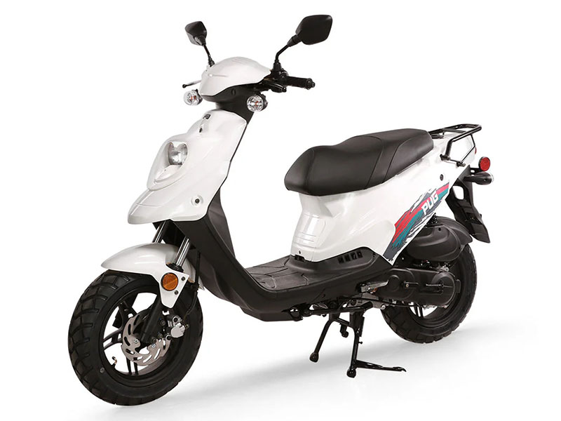 New 2025 Chicago Scooter Company Pug 50 | Scooters in Austin MN | White