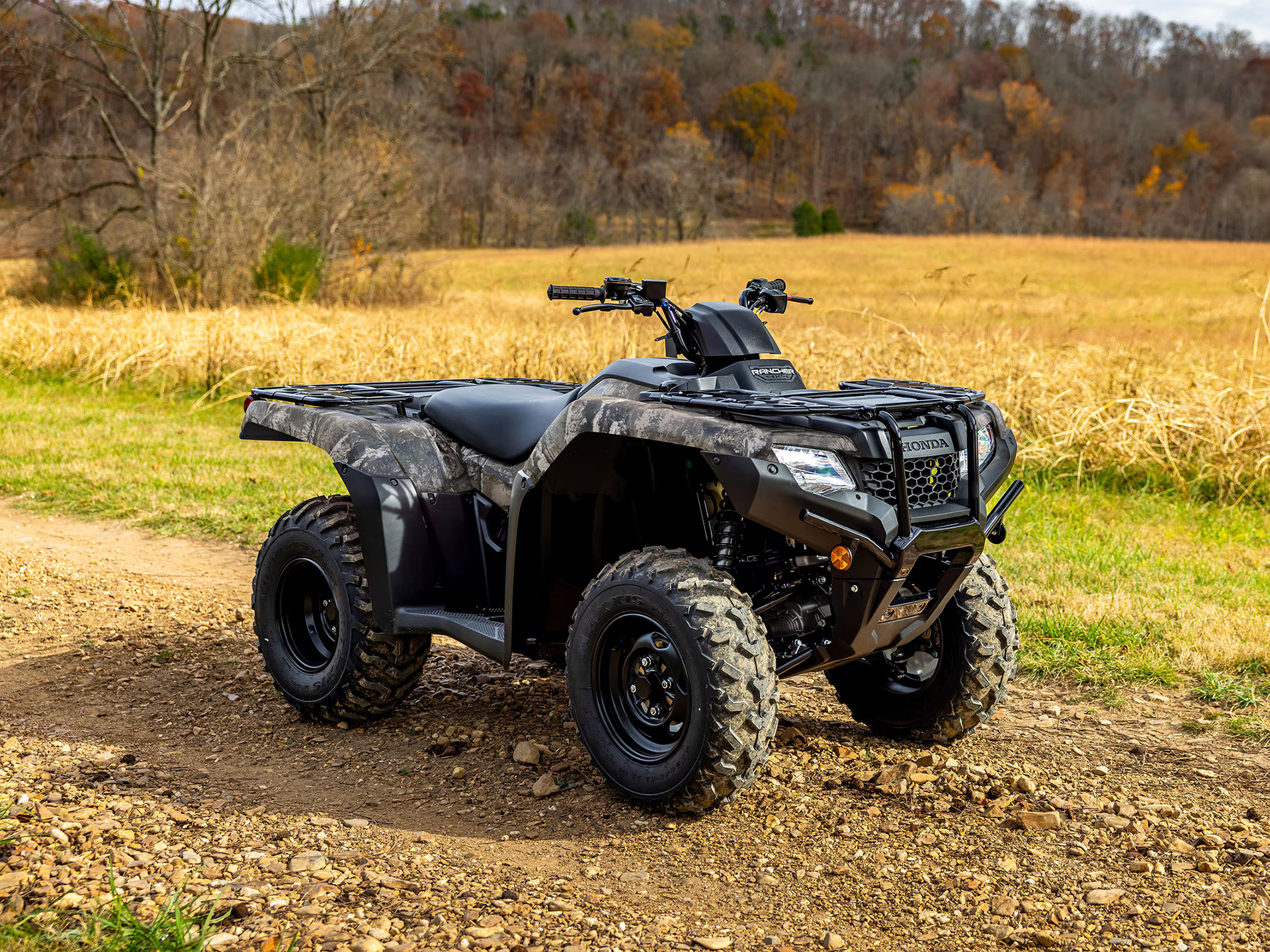 New 2025 Honda FourTrax Rancher Black Forest Green | ATVs in Brookhaven ...